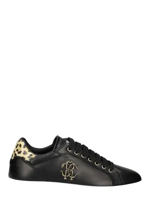 Roberto Cavalli Logo-plaque Sneakers - Black