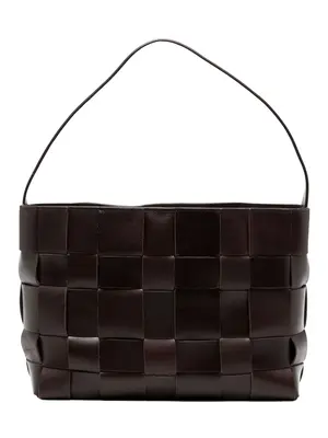 ST. AGNI Woven Mini Shoulder Bag Brown