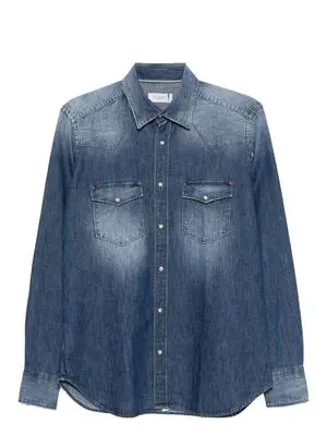 TINTORIA MATTEI 954 Washed-denim Shirt - Blue