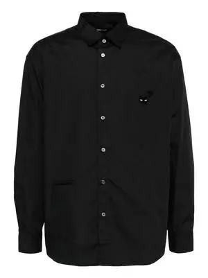 SONGZIO Love Panther Semi-over Shirt - Black