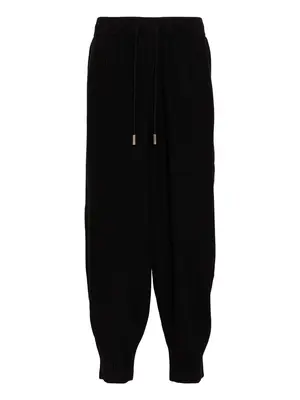 SONGZIO Underdart Knitted Tapered Trousers - Black