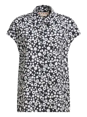 Marni Floral-print Shirt - Black