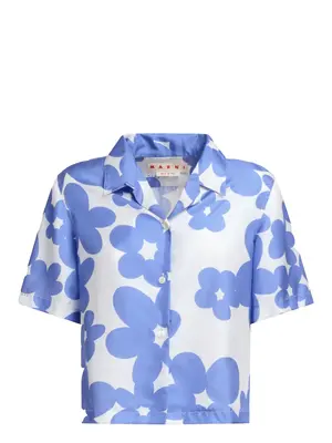 Marni Floral-print Shirt - Purple
