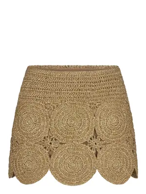 SIMONMILLER Crochet Knit Mini Skirt