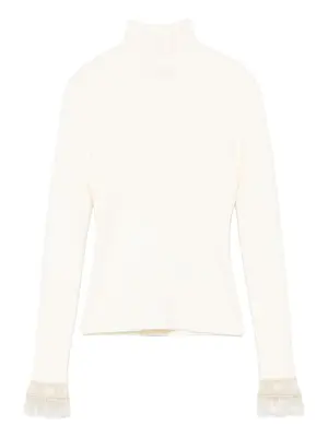 CHIARA FERRAGNI Lurex-detailing Top - White