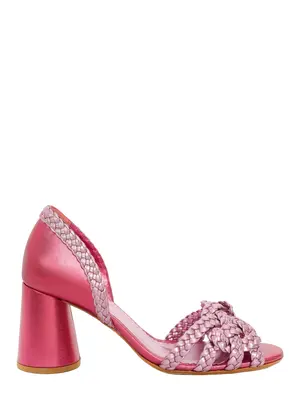 STUDIO CHOFAKIAN 65mm Peep Toe Pumps - Pink