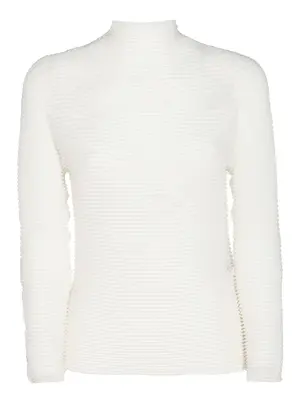 Issey Miyake Plissé-effect Jumper - White