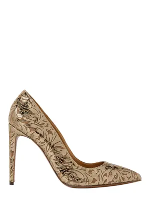 Ralph Lauren 100mm Celia Pumps Gold