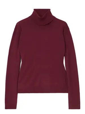 LESET James Wool Turtleneck Sweater - Burgundy