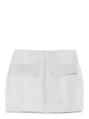 Remain Birger Christensen Shearling Mini Skirt - Grey