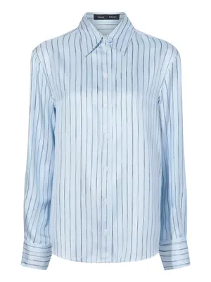 Proenza Schouler Madison Pinstripe Shirt - Blue