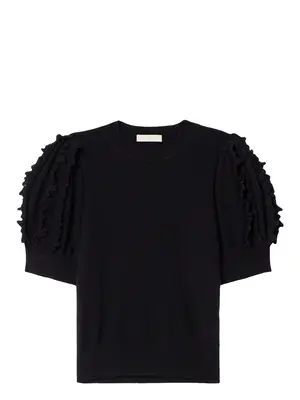 Ulla Johnson Ottilie Cashmere Top - Black