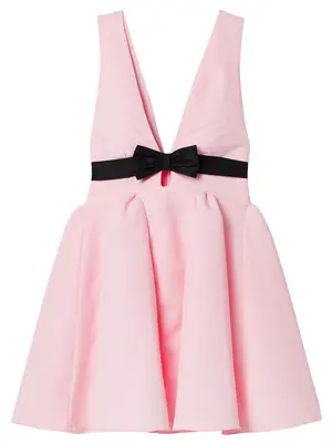 KIKA VARGAS Charlize Bow-embellished Mini Dress - Pink