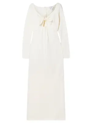 Giambattista Valli Tie-front Cutout Maxi Dress - Ivory