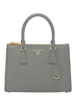 Prada Medium Leather Galleria Top-Handle Bag Grey
