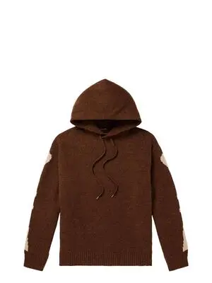 Kapital 5g Intarsia Wool Hoodie - Brown