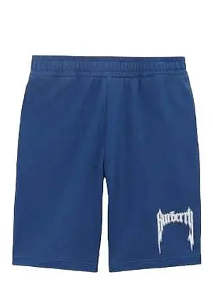 Burberry Logo Print Sweatshorts - Blue/white