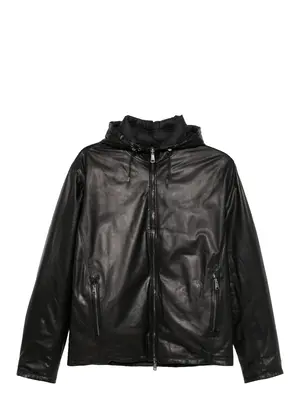 DELL'OGLIO Reversible Leather Jacket - Black