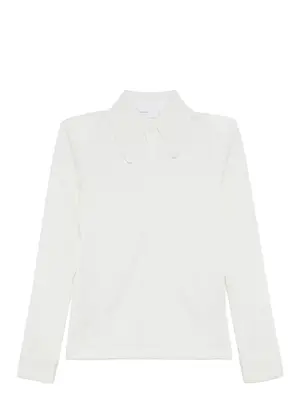 Toga Contrasting-collar Polo Shirt - White