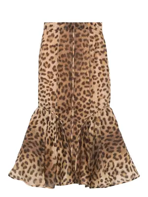 Zimmermann Crush Maxi Skirt - Brown