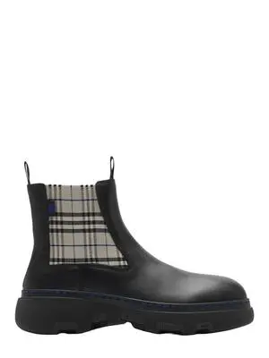 Burberry Leather Chelsea Boots - Black