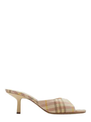 Burberry 65mm Mews Sandals - Teacup