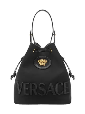 Versace La Medusa Bucket Bag - Black