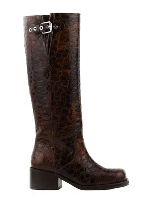 PAUL WARMER X Toral Ronnie Biker Boots - Brown