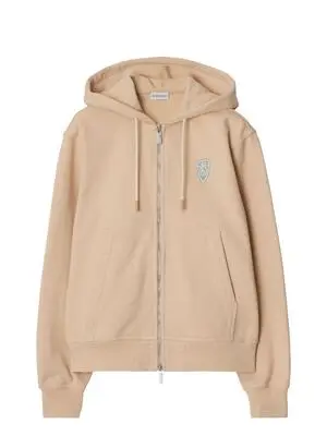 Burberry Equestrian Knight Zip Up Hoodie - Neutrals