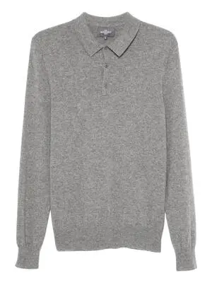 Eric Bompard Long-sleeve Polo Shirt - Grey
