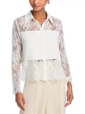 Aqua Lace Shirt - Ivory