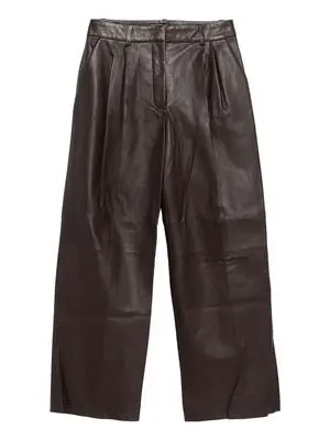 Zimmermann Wide-leg Leather Trousers - Brown