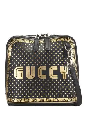 GUCCI Leather Guccy Moon & Stars Dome Crossbody Mini