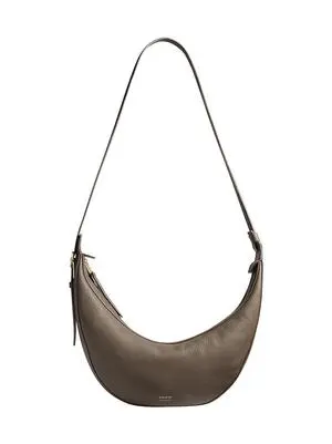 Khaite Khaite Augustina Small Zip Calfskin Crossbody Bag Elephant