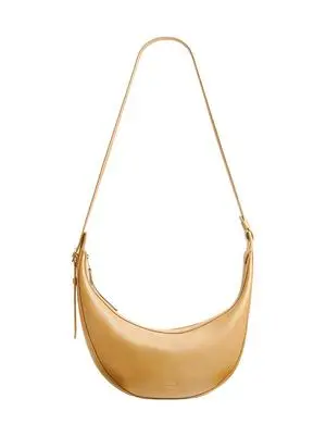 Khaite Khaite Augustina Small Zip Calfskin Crossbody Bag Wheat