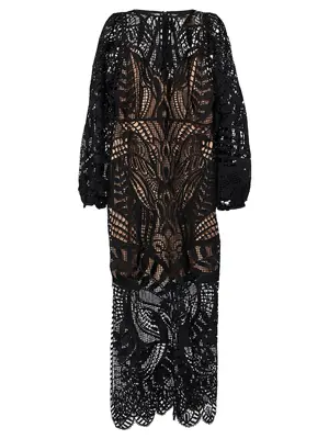chinese dress ladies Ultraviolet One Shoulder Lace Maxi Dress Wine main image 1