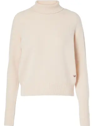 Victoria Beckham Wool Turtleneck Sweater - White