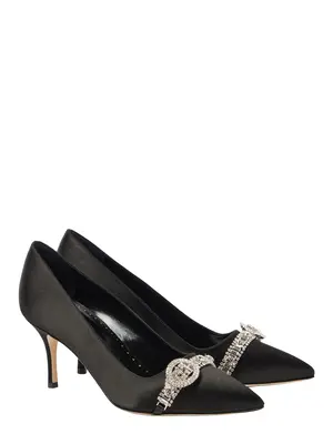 Manolo Blahnik Asa 70 Pumps - Black