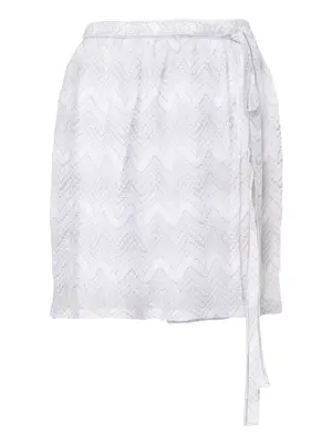 Missoni Zigzag Lamé Wrap Skirt - White