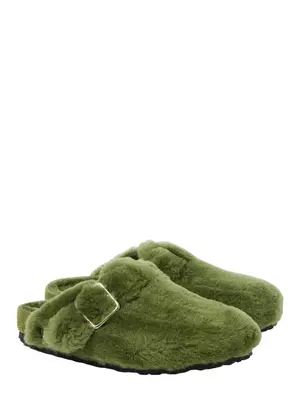 BIRKENSTOCK Boston Shearling Clogs - Green