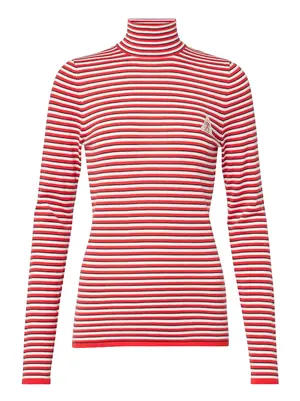 The Upside Raie Striped Turtleneck Top - Red