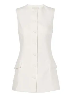 Faithfull The Brand Jane Linen Vest - White