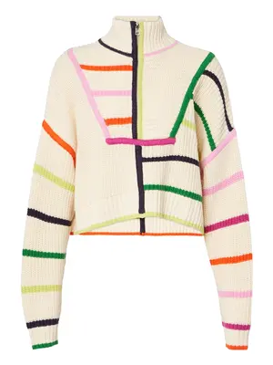 Staud Hampton Cropped Sweater - Multicoloured