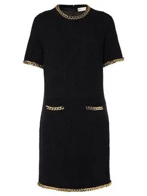 TORY BURCH Tory Burch Chain-detail Waffle-Knit Minidress