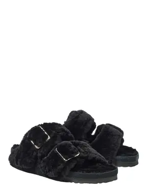 BIRKENSTOCK Arizona Shearling Sandals - Black