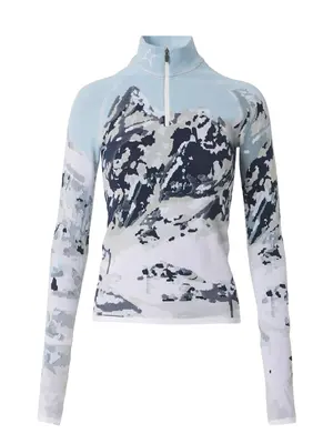 Perfect Moment Jacquard Half-zip Ski Top - Multicoloured