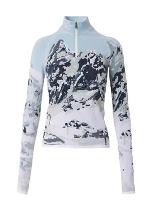 Perfect Moment Jacquard Half-zip Ski Top - Multicoloured