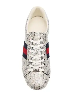 Gucci Shiny Gg Supreme Ace Sneakers - Miscblack