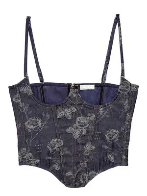 Fleur Du Mal Bustier - Floral Jacquard