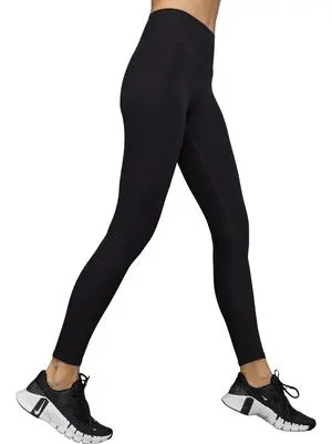 Carbon38 High Rise Legging In Ribbed Melt - Black
